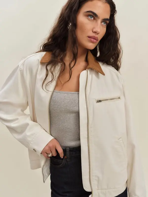 REFORMATION Harrison Utility Jacket - Ivory