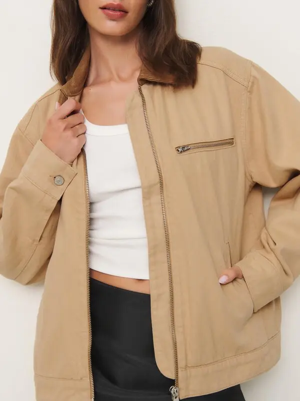 REFORMATION Harrison Utility Jacket - Natural