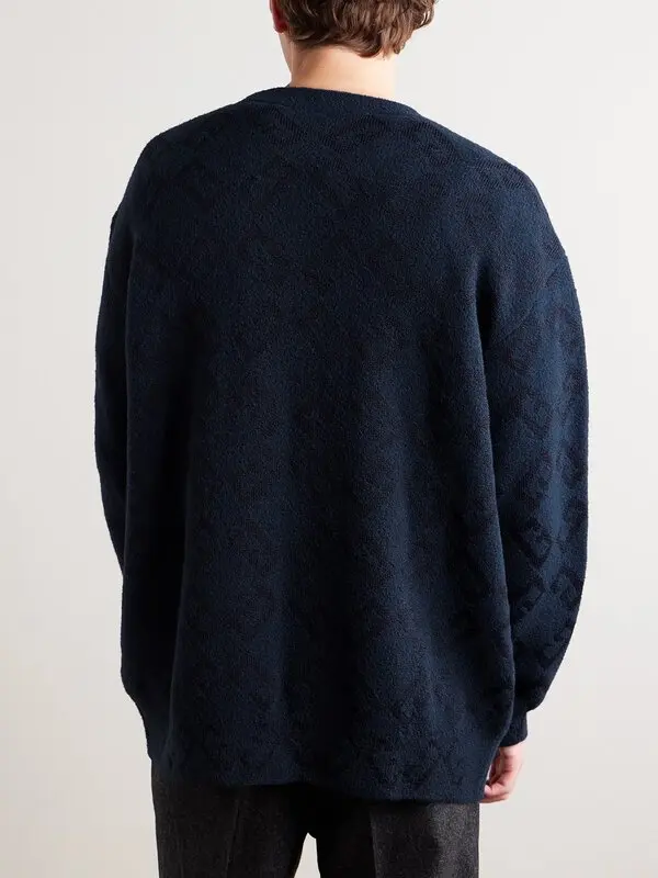 Givenchy Logo-jacquard Wool-blend Bouclé Sweater