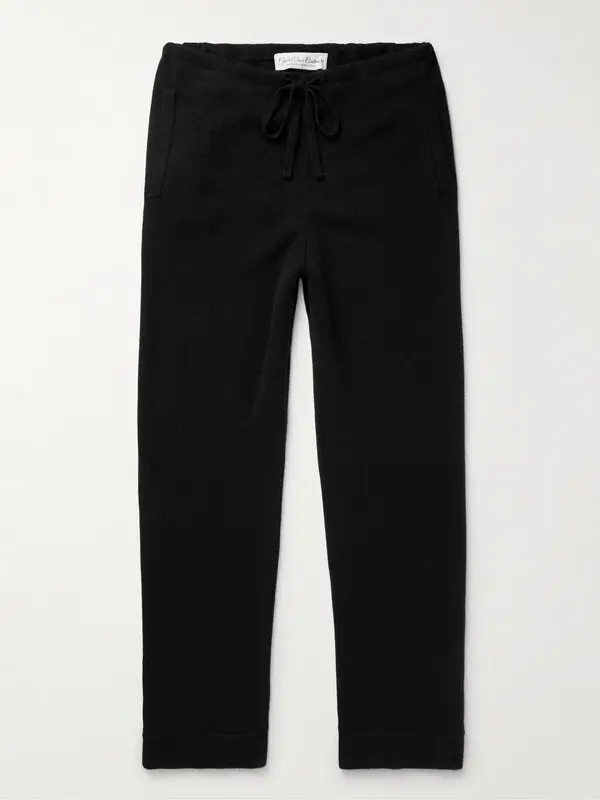 GOD'S TRUE CASHMERE Straight-leg Cashmere Drawstring Trousers