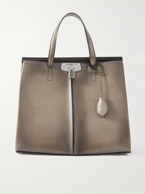 Berluti Luti 38 Venezia Leather Tote - Brown