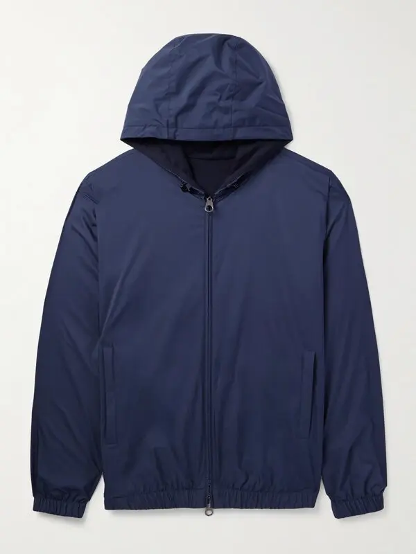 Loro Piana Reversible Storm System® And Cashmere Zip-up Hooded Jacket