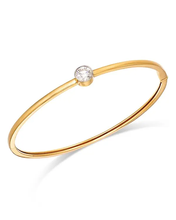 MOON & MEADOW 14k Yellow Lab Grown Diamond Bangle Bracelet - Gold