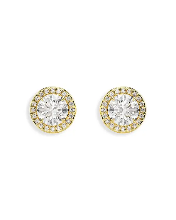 SWAROVSKI Una Crystal Halo Stud Earrings - Gold