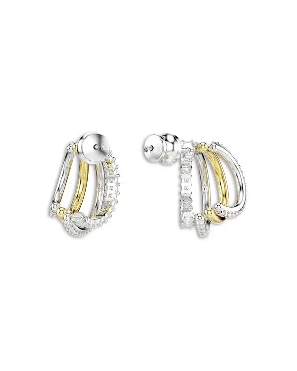 SWAROVSKI Hyperbola Crystal Split Hoop Earrings - Silver/gold