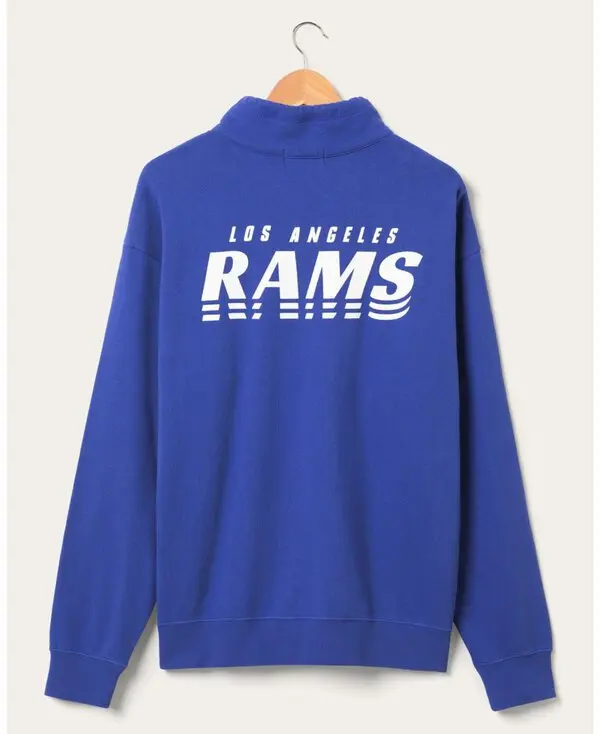 Junk Food Clothing Nfl Los Angeles Rams Mock 1/4 Button Up