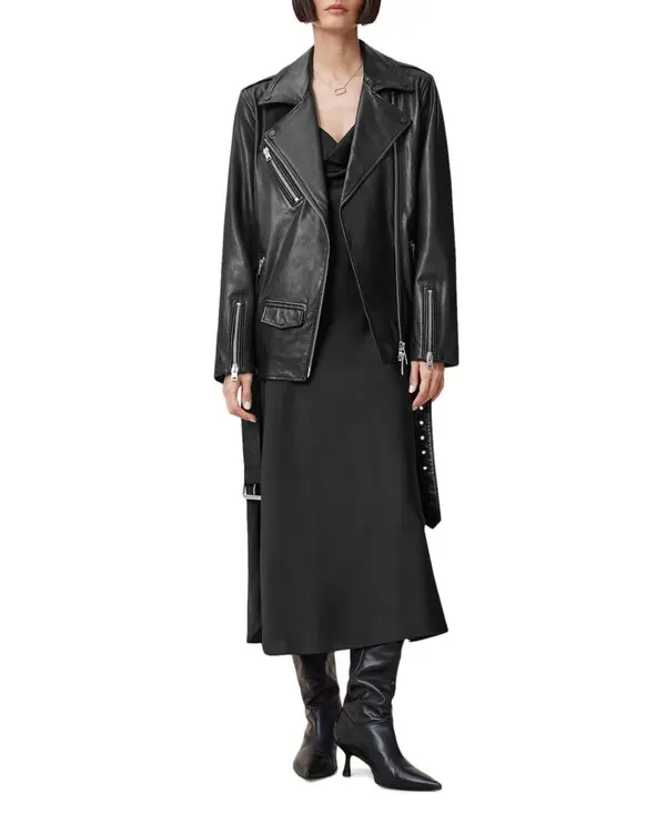 ALLSAINTS Billie Oversized Leather Biker Jacket