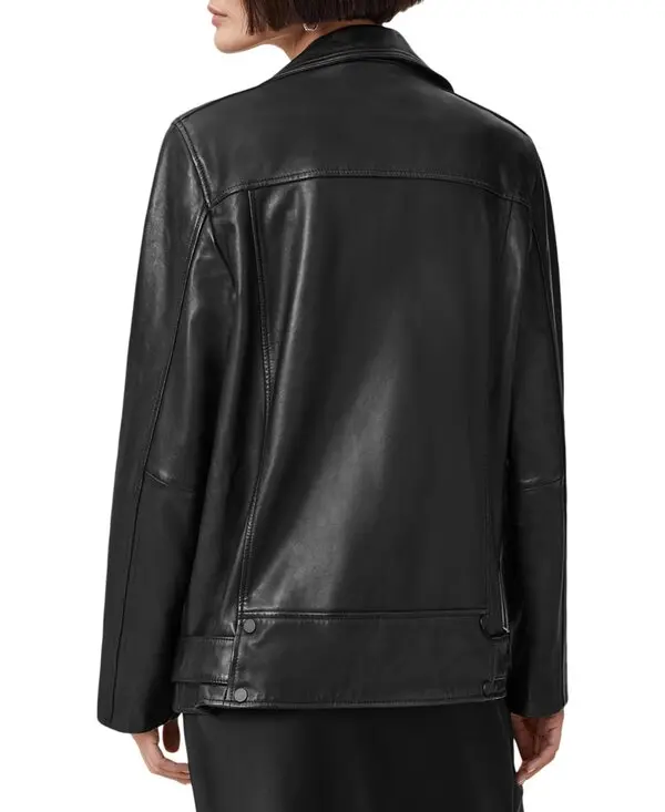 ALLSAINTS Billie Oversized Leather Biker Jacket