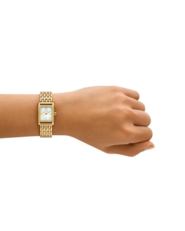 Tory Burch The Small Eleanor Stainless Steel Watch - White/gold