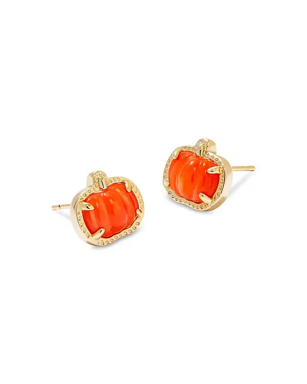Kendra Scott Gemstone Pumpkin Stud Earrings - Gold
