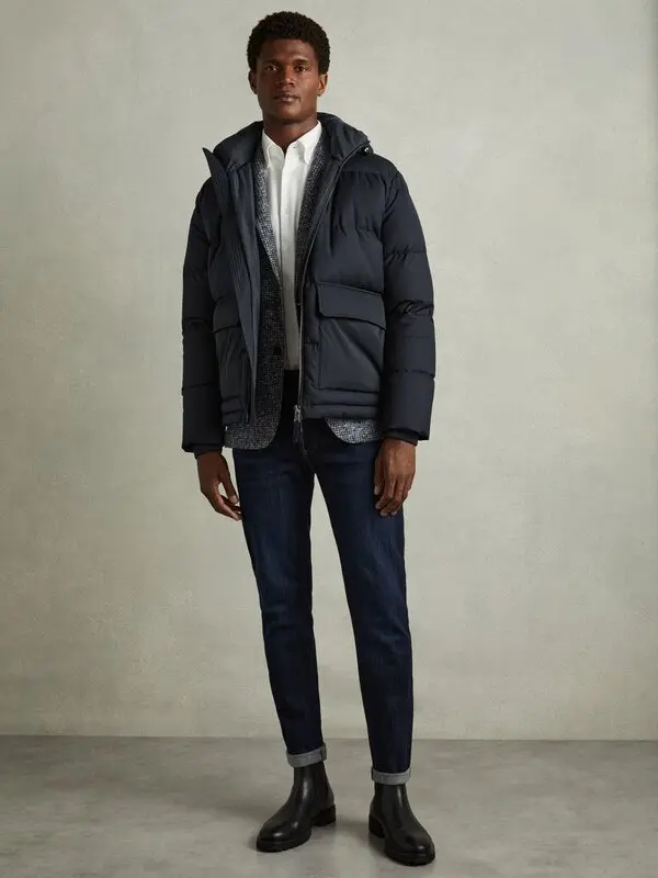 REISS Carston Patch-pocket Quilted Puffer Jacket