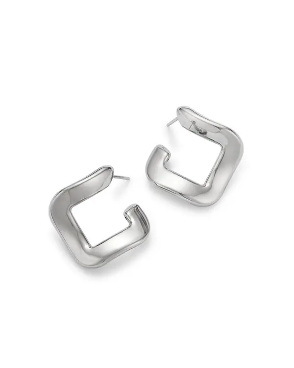 Aqua Bloomingdale's Fine Collection Twisted Hoop Earrings - Silver