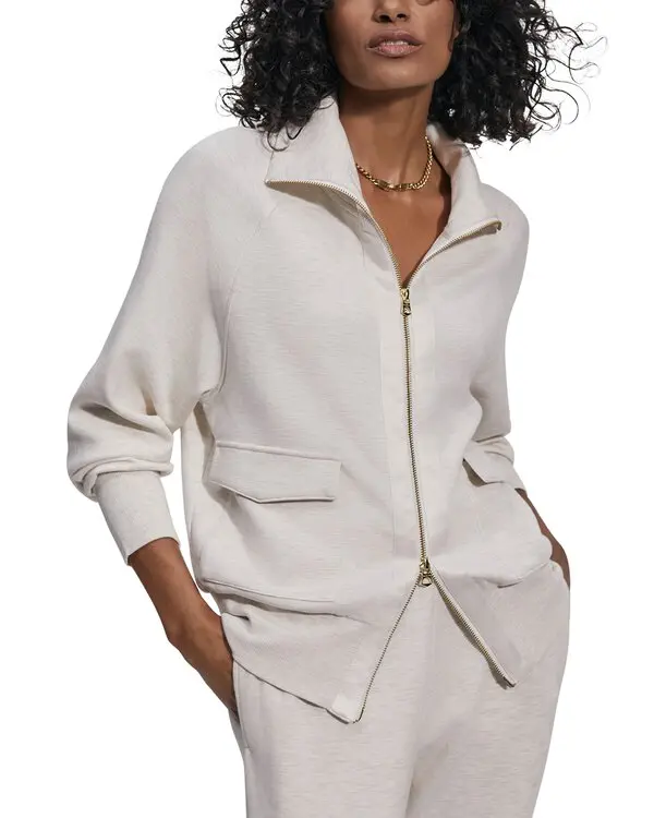 Varley Roxbury Zip Jacket - Ivory Marl
