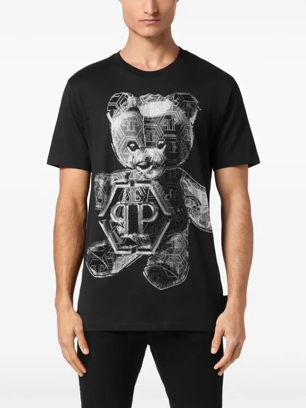 Philipp Plein Teddy Bear-appliqué Cotton Shirt
