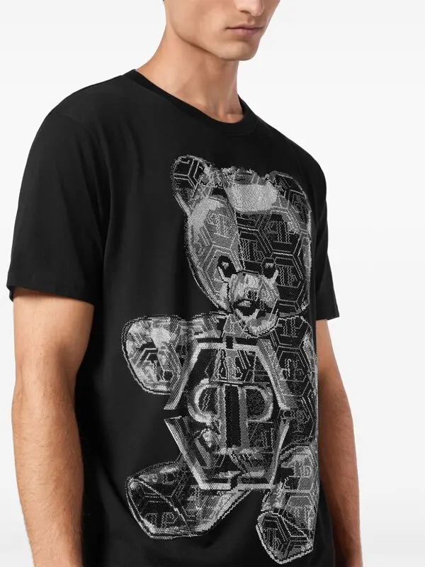 Philipp Plein Teddy Bear-appliqué Cotton Shirt