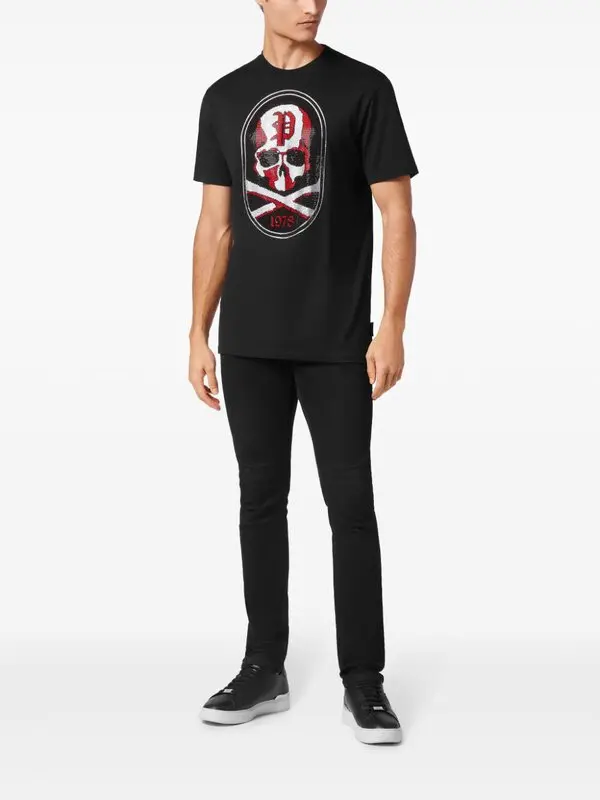 Philipp Plein Skull&bones-patch Cotton T-shirt