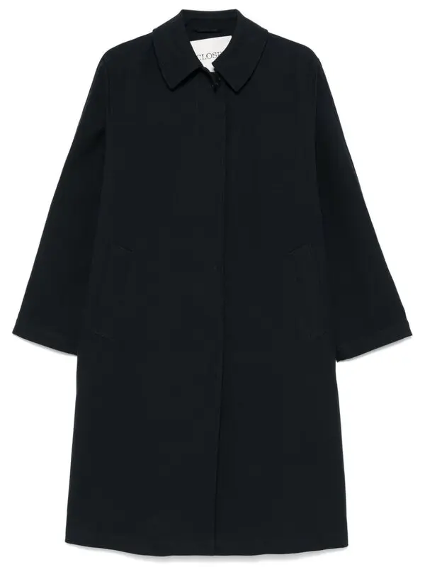 Closed Cotton Midi Coat