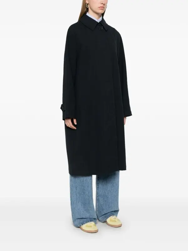Closed Cotton Midi Coat