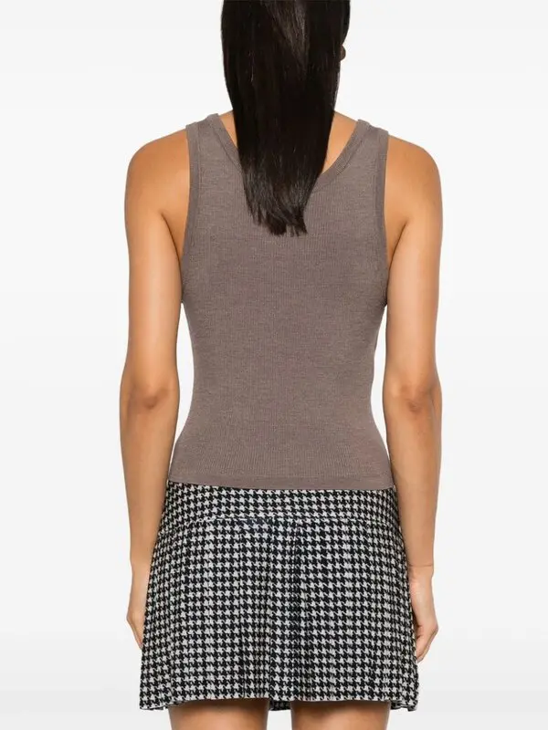 Moschino Lettering Tank Top - Neutrals