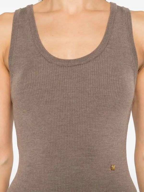 Moschino Lettering Tank Top - Neutrals