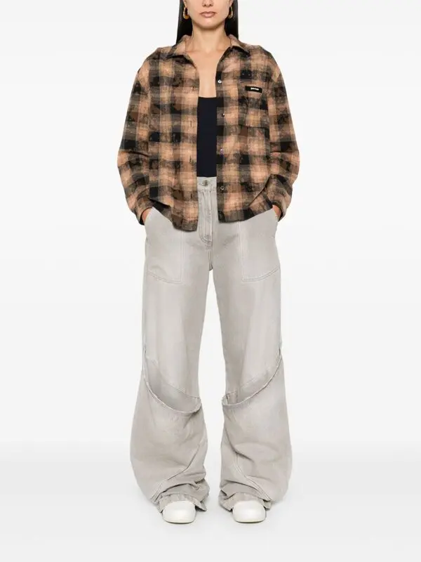 Palm Angels Logo-patch Check Shirt