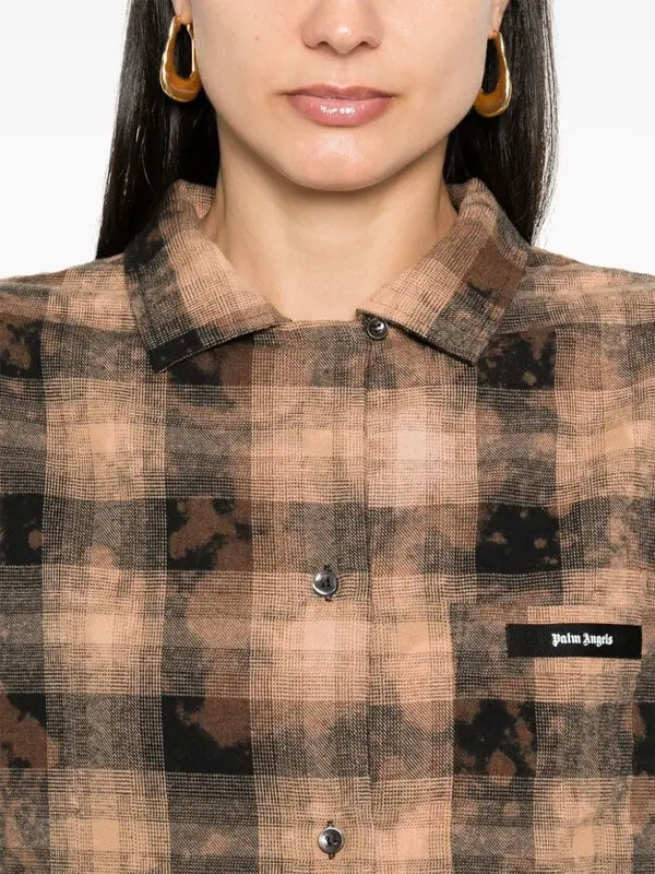 Palm Angels Logo-patch Check Shirt