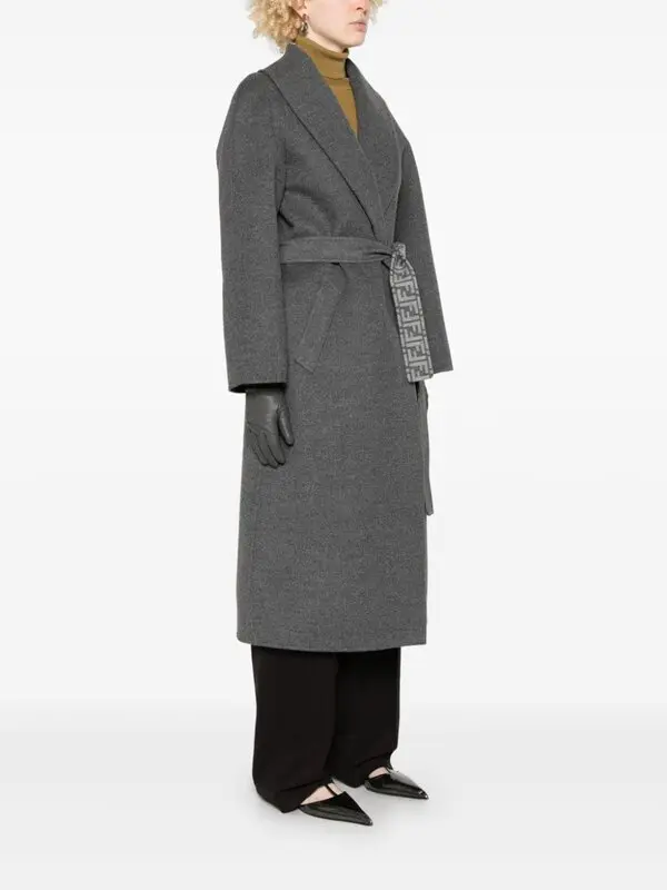 Fendi Gray Wool Coat