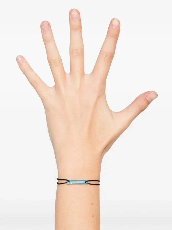 Le Gramme Lacquered Cord Bracelet 1,7g - Blue