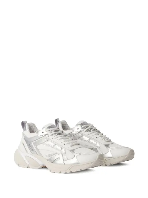 MSGM Logo-embossed Panelled Sneakers