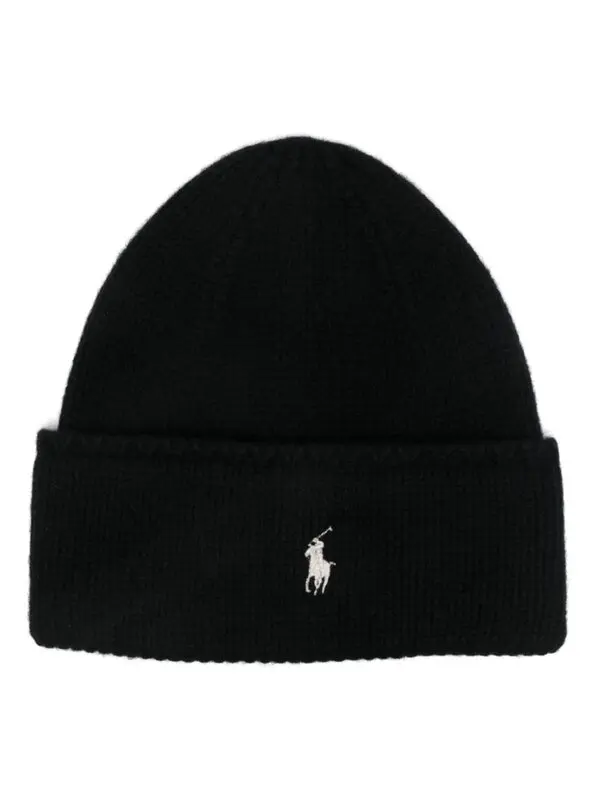 Polo Ralph Lauren Pony-embroidered Beanie - Black