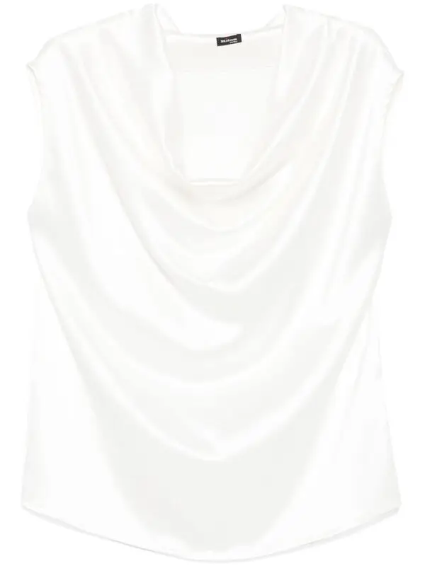 Kiton Draped Blouse - White