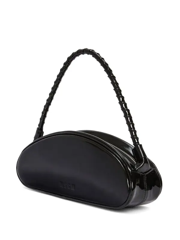 MSGM Logo-debossed Leather Tote - Black