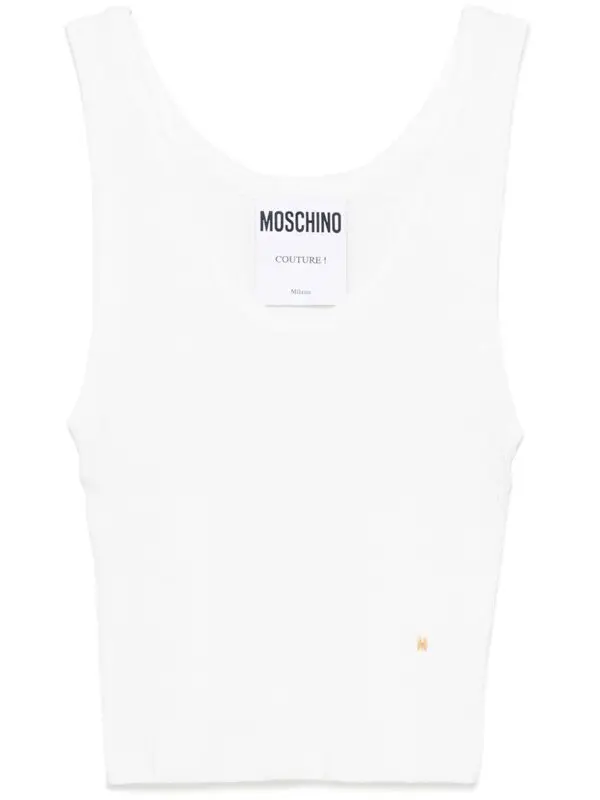 Moschino Lettering Tank Top - White