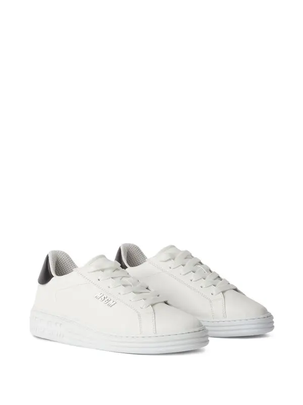 MSGM Logo-embossed Leather Sneakers