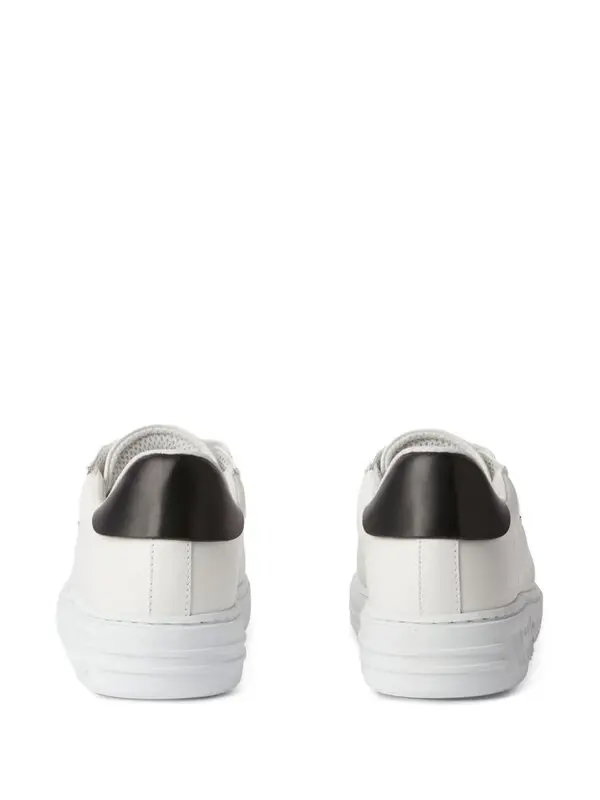 MSGM Logo-embossed Leather Sneakers