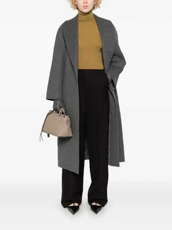 Fendi Grain-de-poudre Wool Trousers - Purple