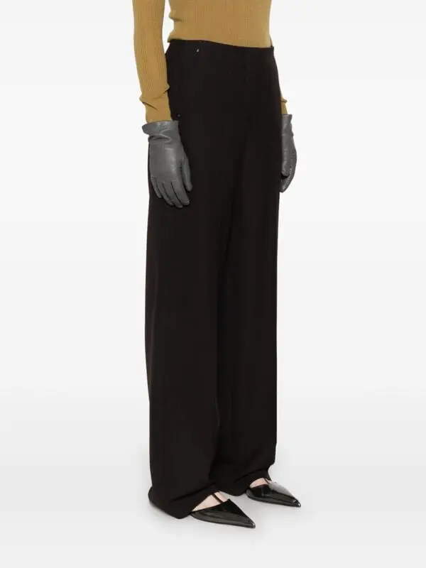 Fendi Grain-de-poudre Wool Trousers - Purple