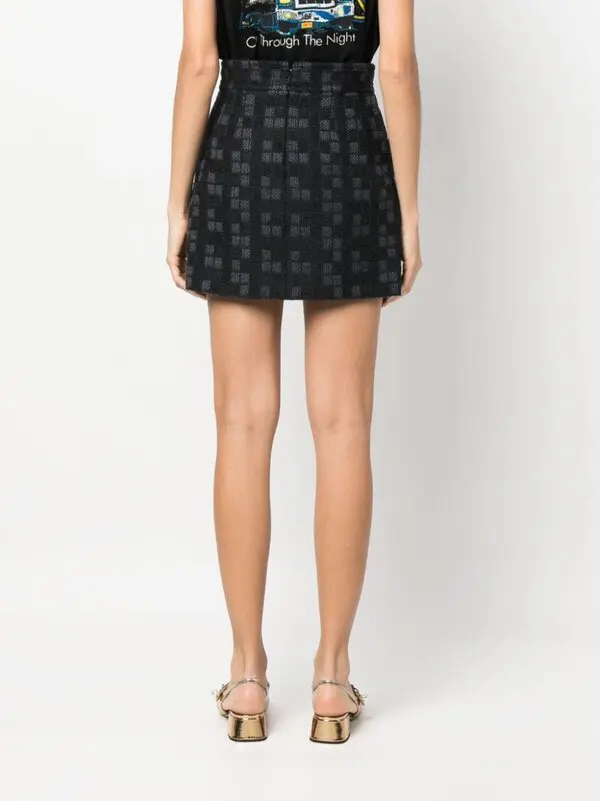 Gucci Double-breasted Tweed Miniskirt
