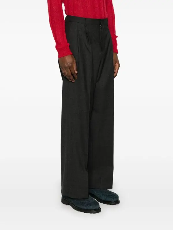 SUNFLOWER Wide Pleated Trousers - Grey