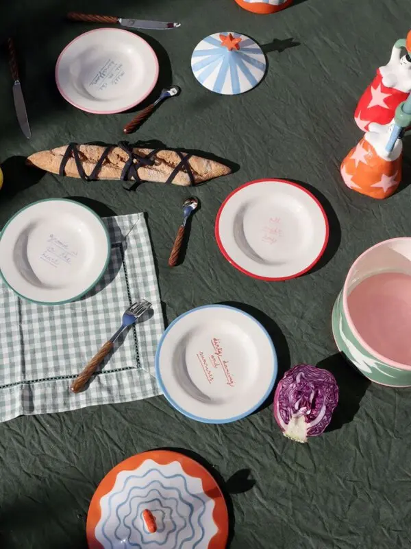 LAETITIA ROUGET X Browns I Put A Spell On You Porcelain Dessert Plates - White
