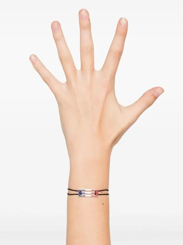 Le Gramme Lacquered Tricolor Cord Bracelet - Blue