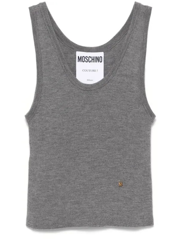 Moschino Lettering Tank Top - Grey