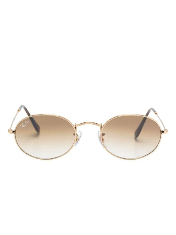 Ray-ban Oval-frame Sunglasses - Gold