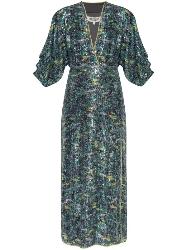 Diane Von Furstenberg Jessel Sequin-embellished Midi Dress