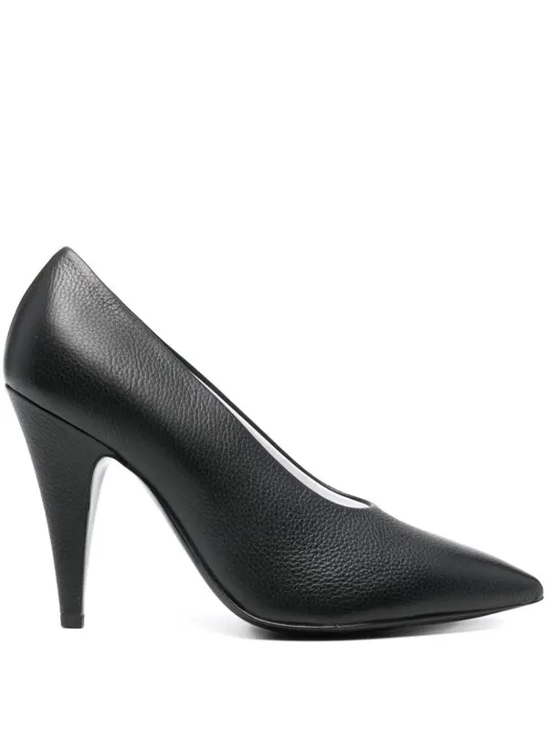 Moschino 100mm Leather Pumps - Black