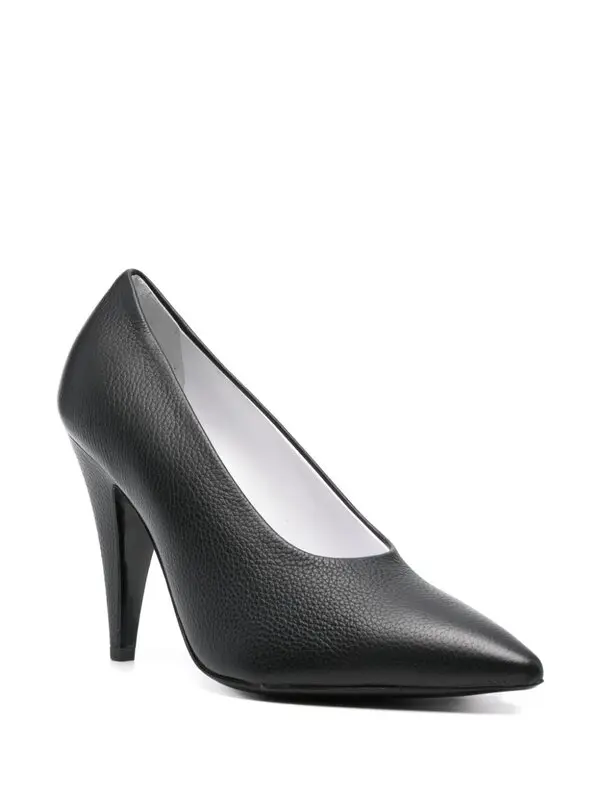 Moschino 100mm Leather Pumps - Black