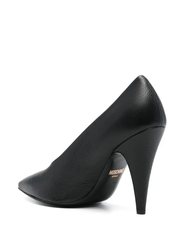 Moschino 100mm Leather Pumps - Black