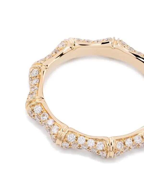 ANITA KO 18kt Yellow Bamboo Diamond Ring