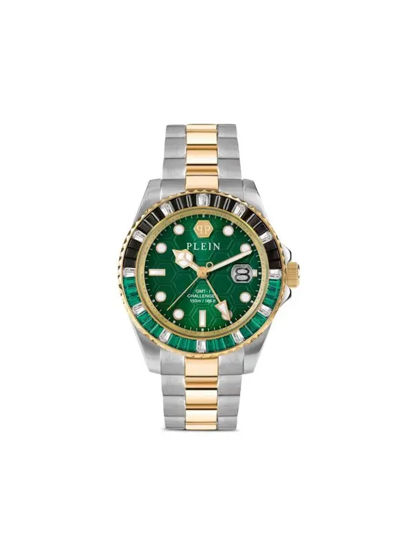 Philipp Plein 44mm Gmt-i Challenger Bracelet Watch - Green