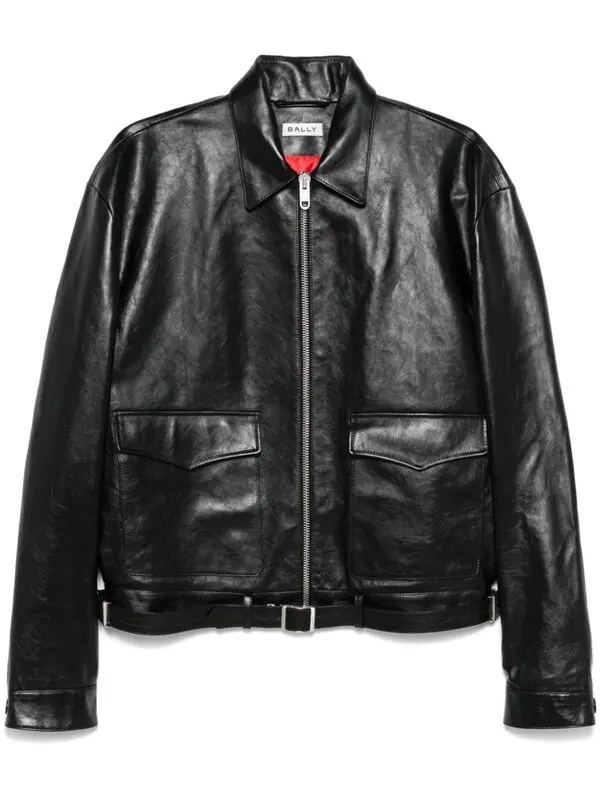 Bally Leather Jacket - Black | Editorialist